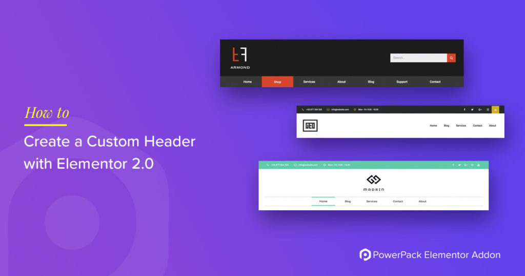 How To Create A Custom Header With Elementor Page Builder 