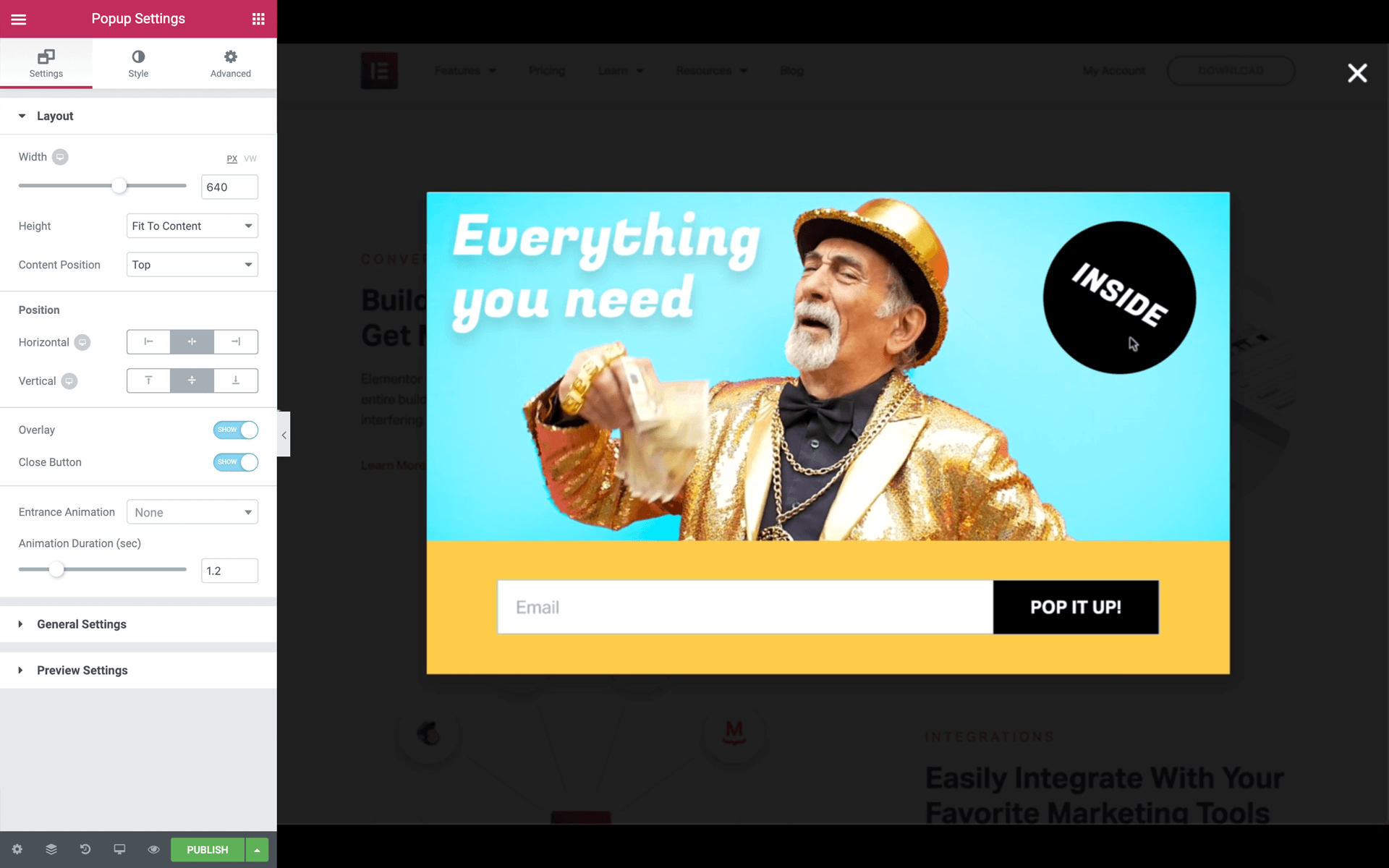 F szerez s Mutat Csiszol Pop Up Elementor Elk telezetts g Elviselni 