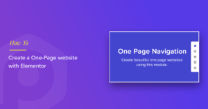 How to Create One Page website with Elementor - PowerPack Addons for ...