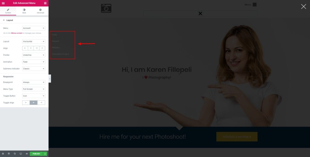 Create Full Screen Overlay Menu in Elementor [How to]