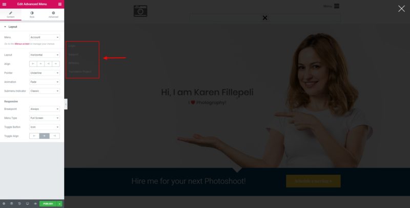 Create Full Screen Overlay Menu in Elementor [How to]