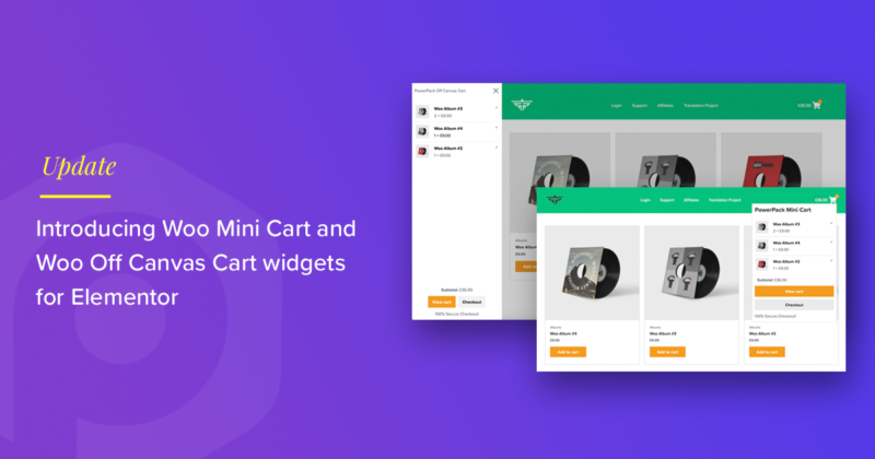 WooCommerce Mini Cart & Off Canvas Cart Widgets for Elementor