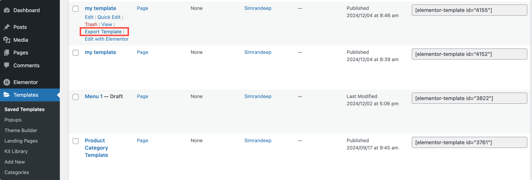 How to Save, Import and Export Templates in Elementor