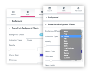 Waves Animation - PowerPack Addons for Elementor