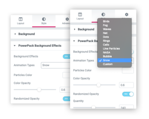 Snow Animation - PowerPack Addons for Elementor