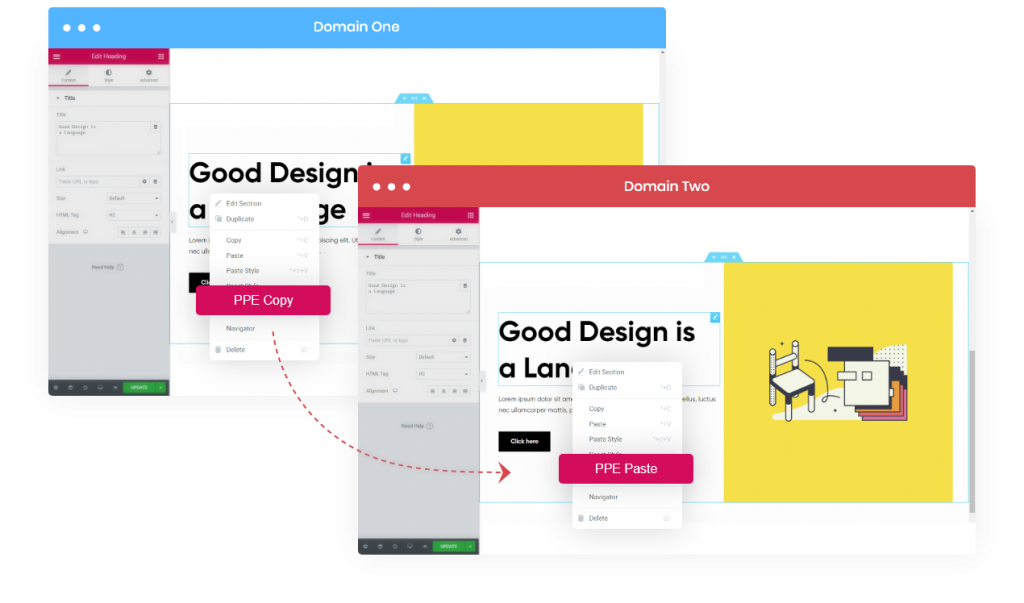 Elementor Cross-Domain Copy Paste - PowerPack Addons for Elementor