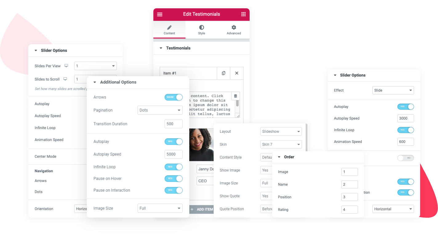 Elementor Testimonials Widget - PowerPack Elements