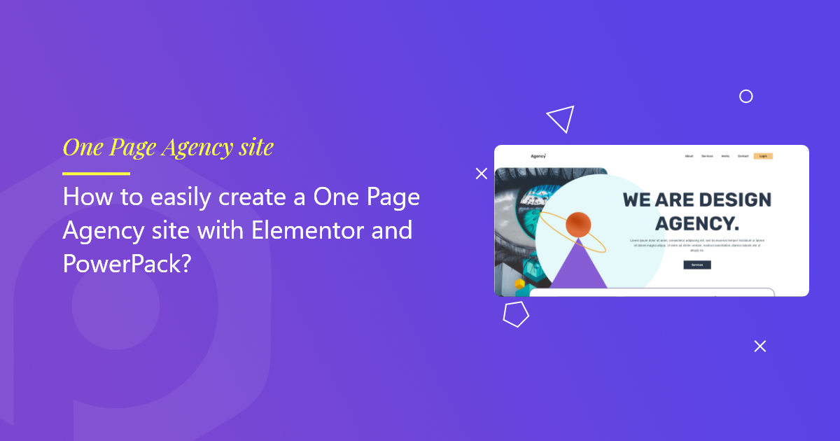 How to Create a One Page Agency Site with Elementor?