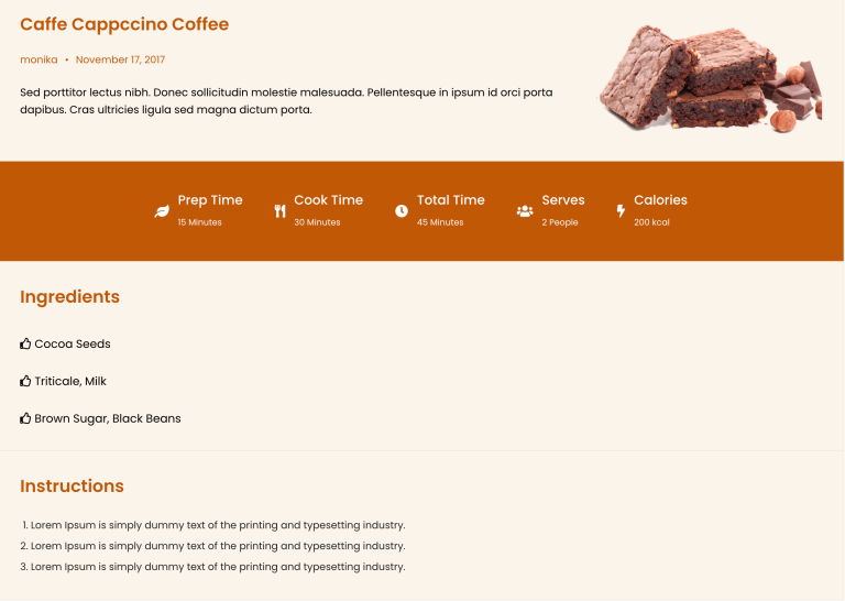 How to Create a Recipe Section Using Elementor