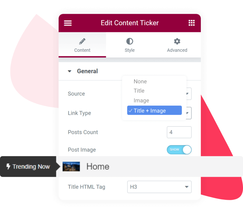 Elementor Content Ticker Widget - PowerPack Addons for Elementor