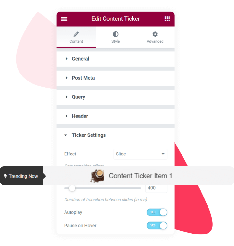 Elementor Content Ticker Widget - PowerPack Addons for Elementor