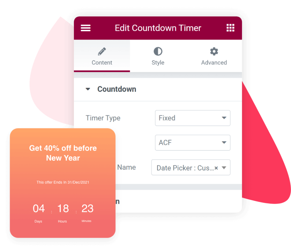 Elementor Countdown Timer Widget Widget - PowerPack Addons for Elementor