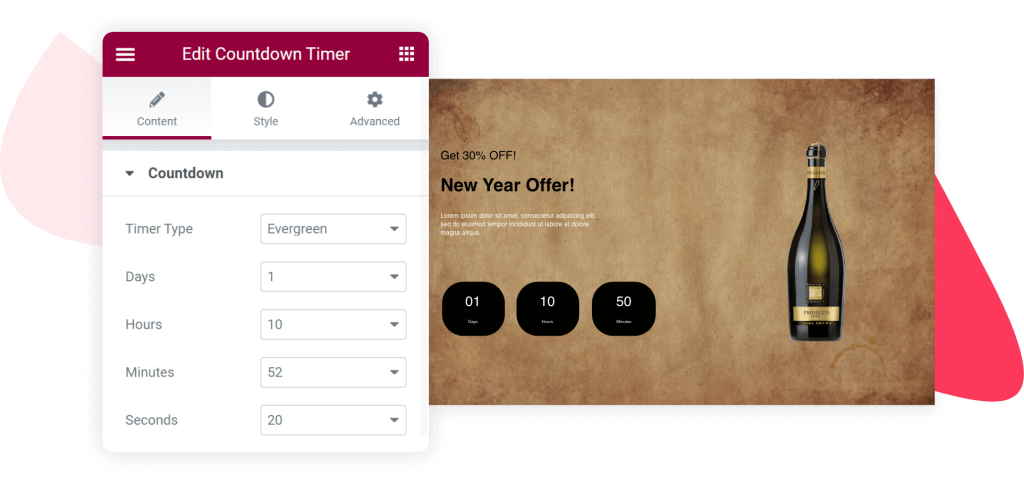 Elementor Countdown Timer Widget Widget - PowerPack Addons for Elementor