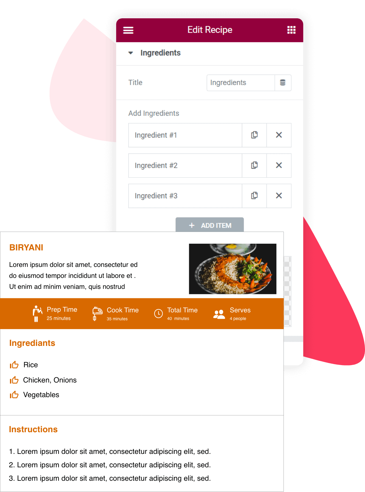 Elementor Recipe Widget - PowerPack Addons for Elementor