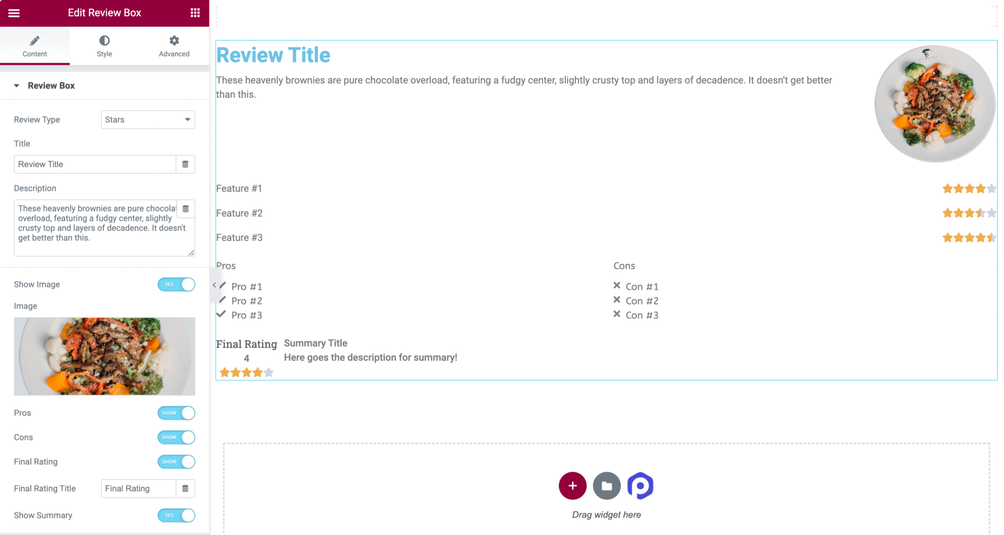 Display A Review Section Using Elementor - Review Widget for Elementor