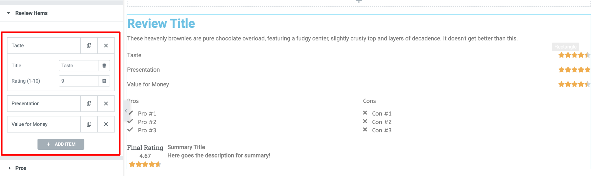 Display A Review Section Using Elementor - Review Widget for Elementor