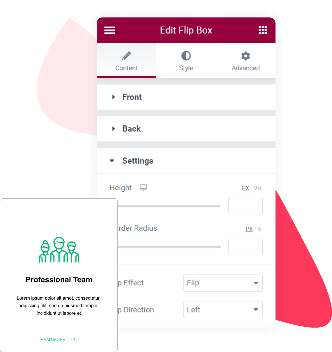 Flip Box Elementor Widget PowerPack Elements
