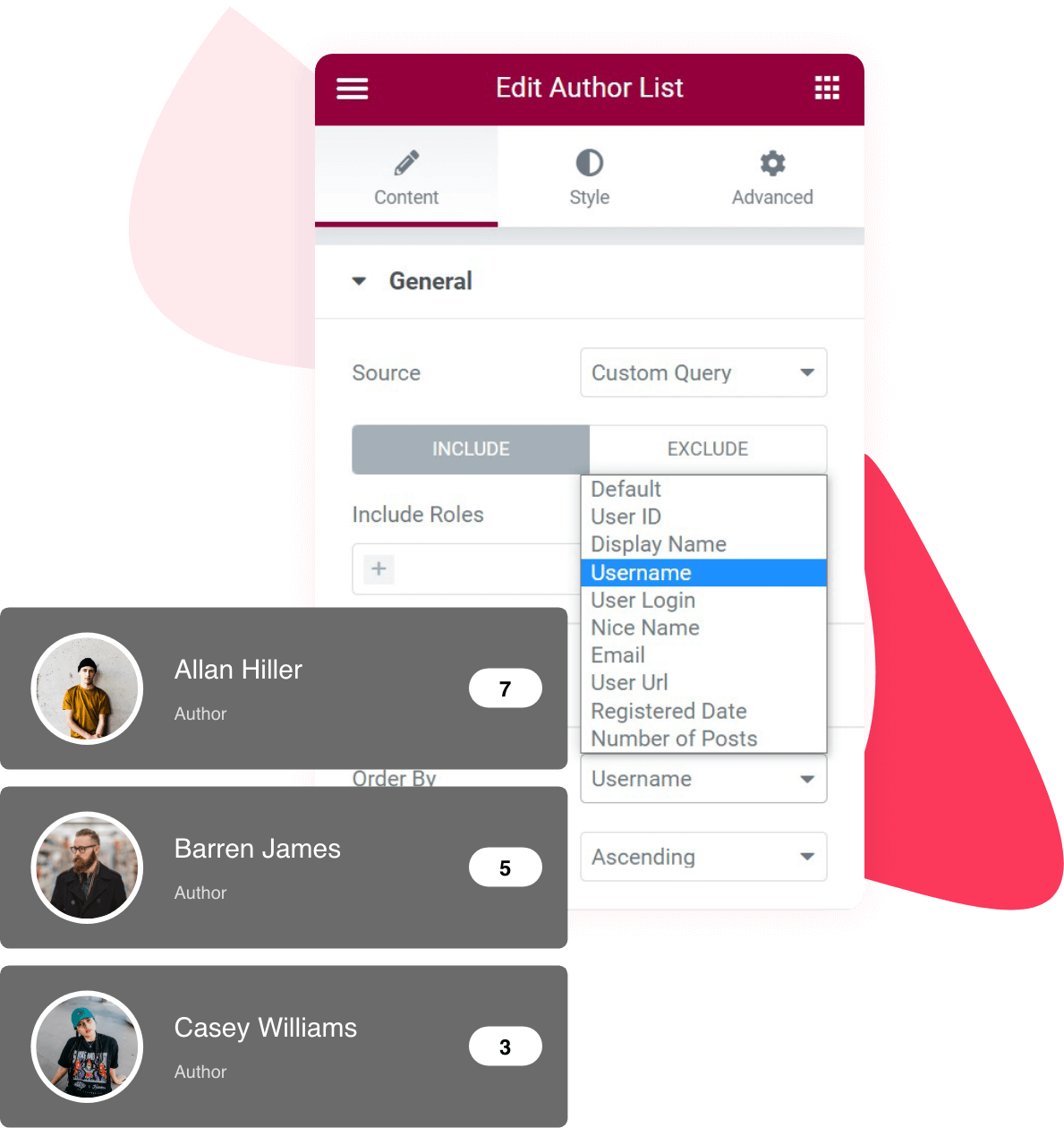 Elementor Author List Widget - PowerPack Addons for Elementor