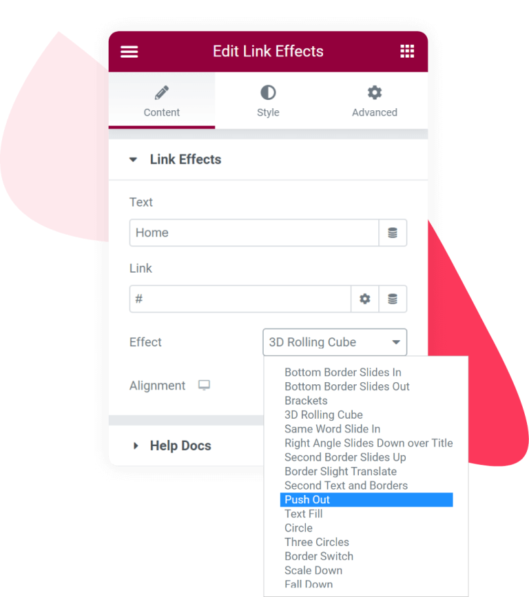 Elementor Link Effects Widget - PowerPack Addons for Elementor