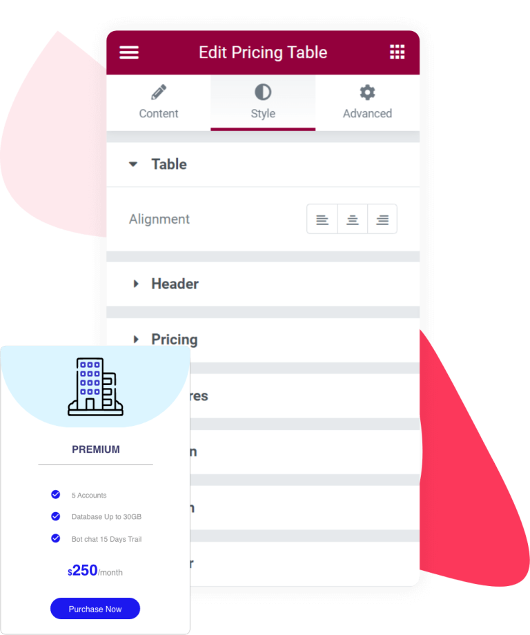 Elementor Pricing Table Widget - PowerPack Addons for Elementor