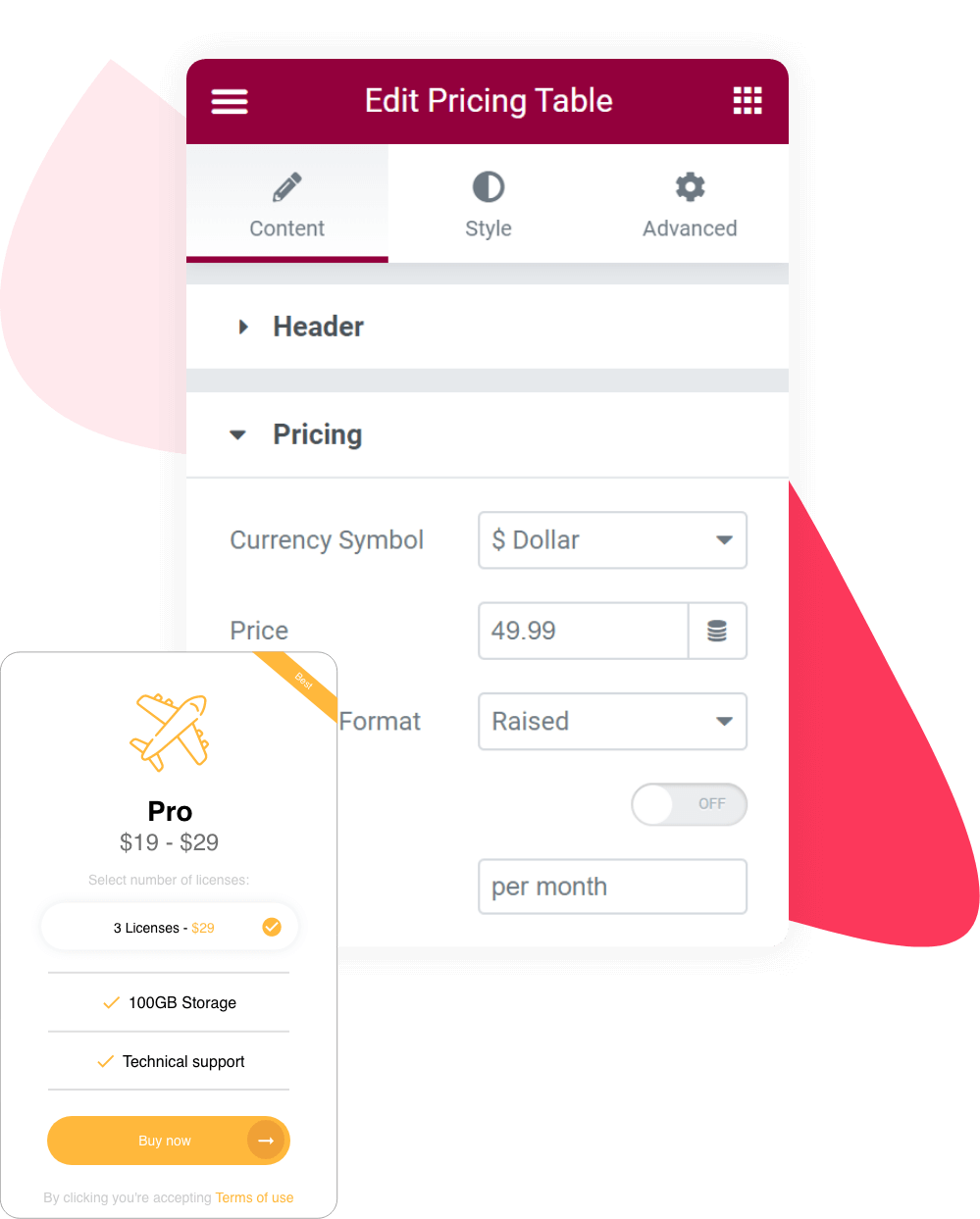 Elementor Pricing Table Widget - PowerPack Addons for Elementor