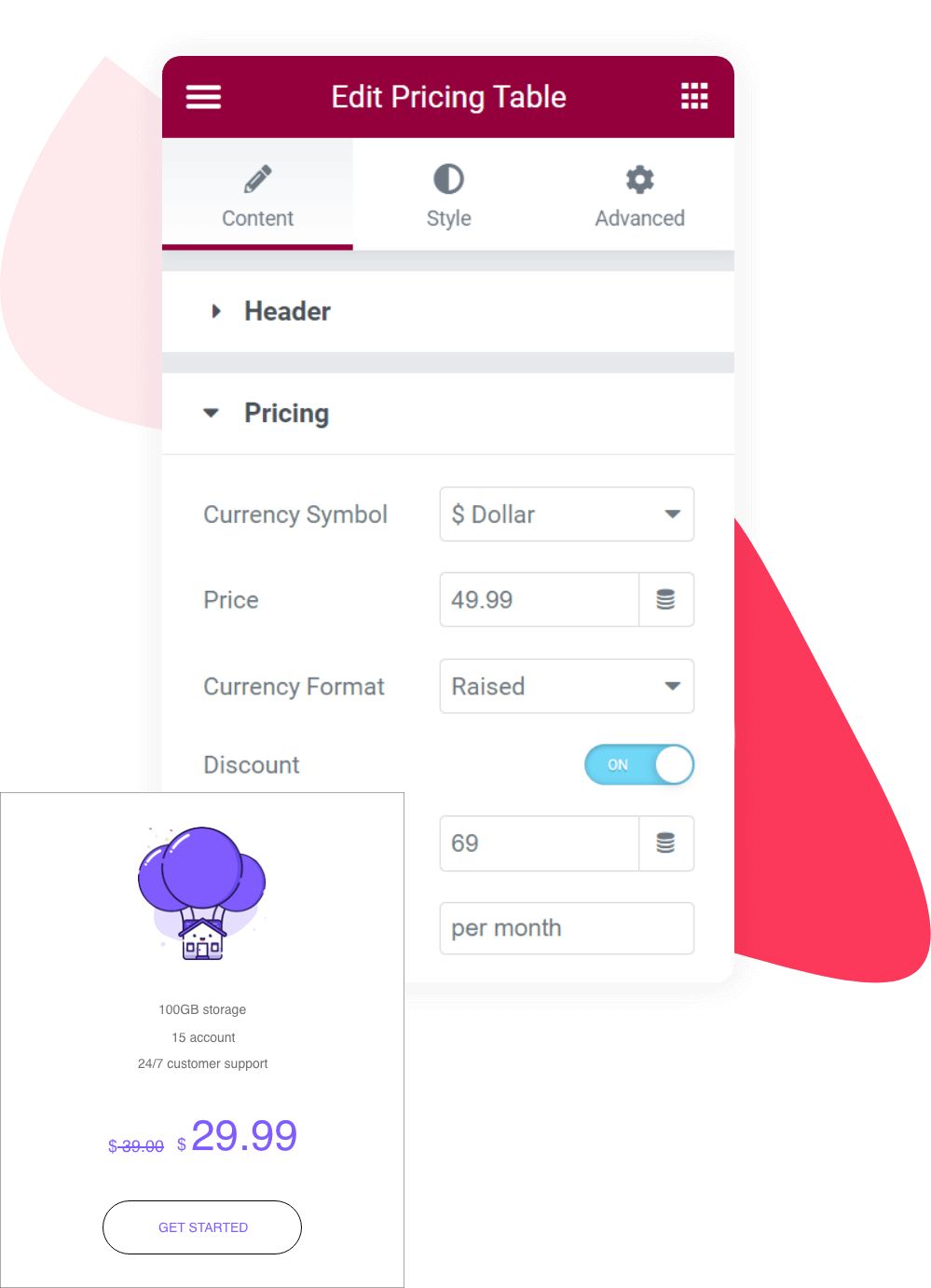 Elementor Pricing Table Widget - PowerPack Addons for Elementor