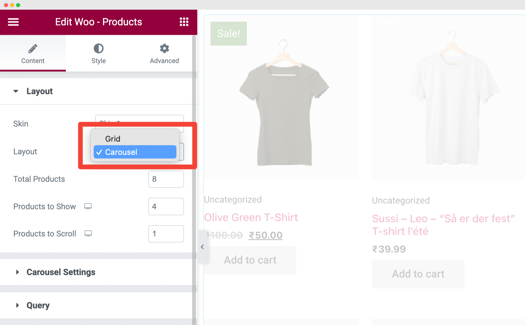 How to Create a WooCommerce Product Carousel using Elementor