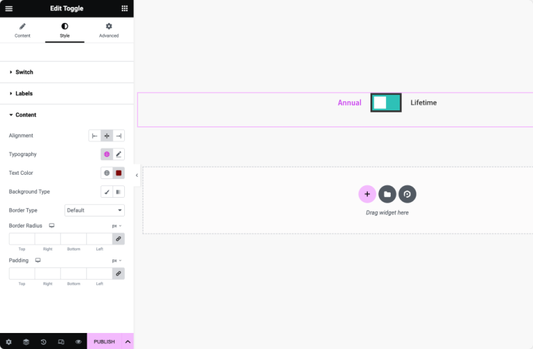 How to Create a Toggle Button With Elementor [Step-by-Step Guide] - PowerPack Addons for Elementor