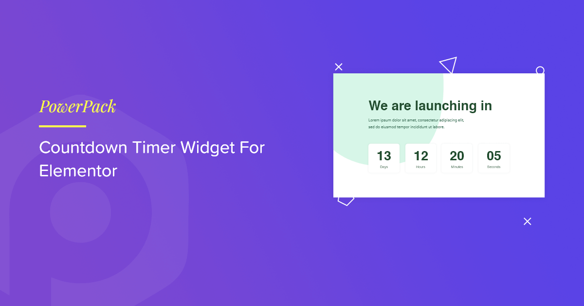 Elementor Countdown Timer Widget Widget - PowerPack Addons for Elementor