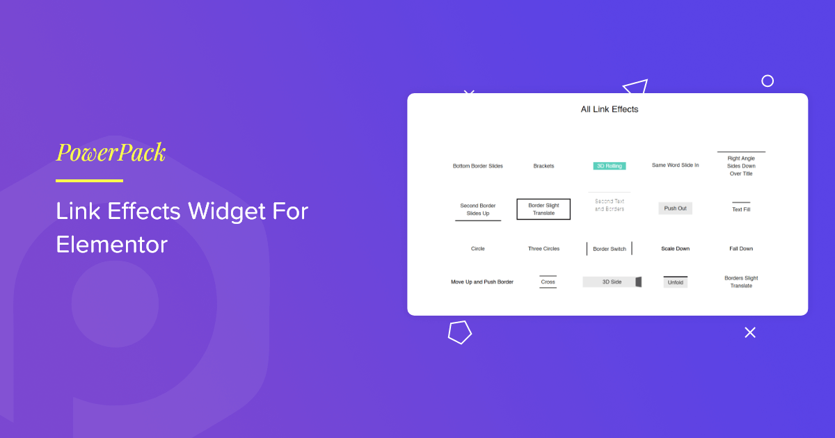 Elementor Link Effects Widget - PowerPack Addons for Elementor