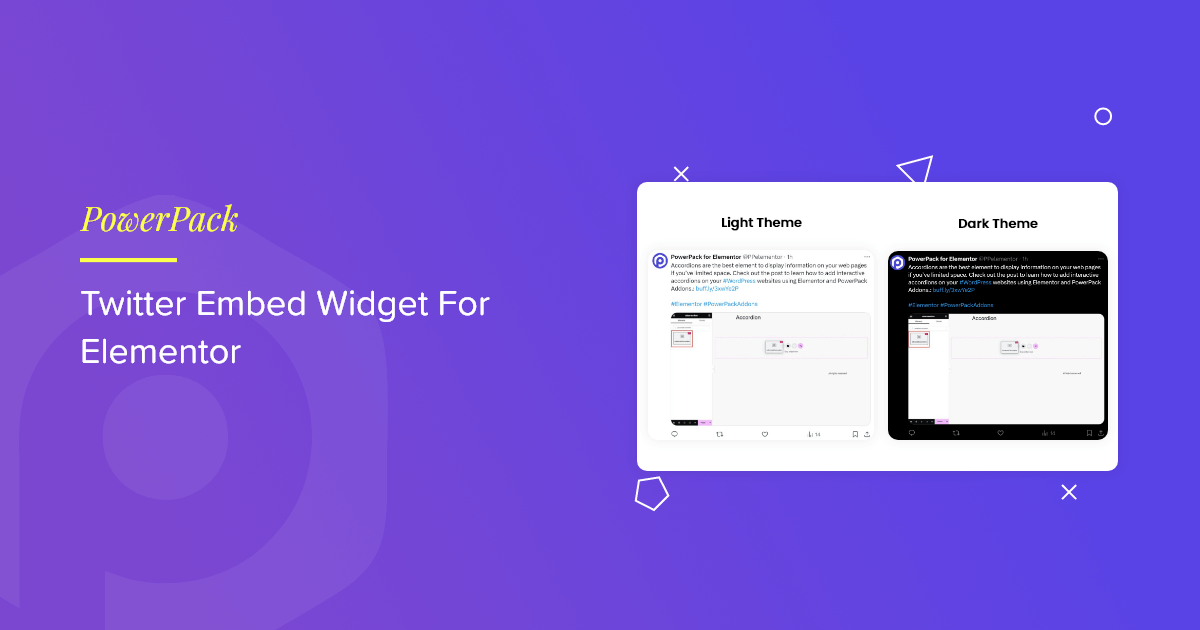 Elementor Twitter Widget - PowerPack Addons for Elementor
